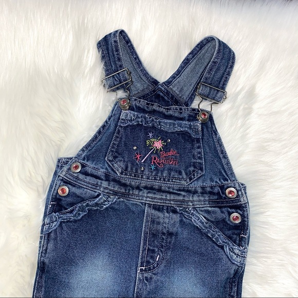 Barbie | Bottoms | Vintage Barbie Rapunzel Denim Overalls | Poshmark